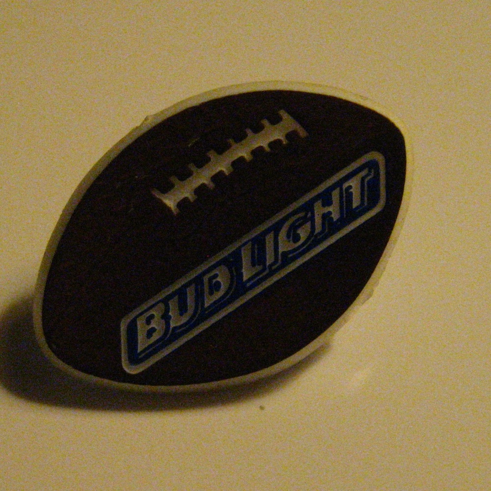 Bud Light Budweiser Beer Football Vintage Pin - Gem